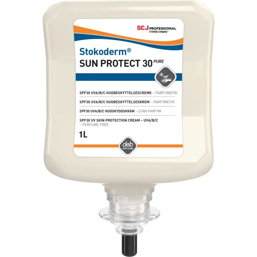 Solcreme, Deb Stokoderm Sun Protect 30 PURE, 1000 ml, vandfast, uden ...