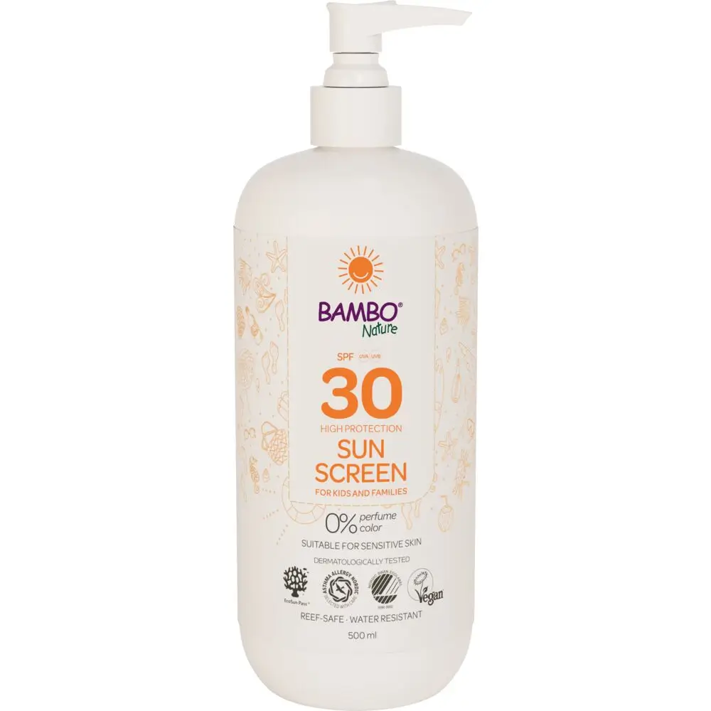 Sollotion, Bambo Nature, 500 ml, SPF 30, uden farve og parfume, 23% ...
