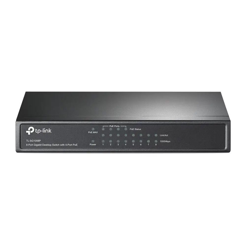 Switch TP-Link TL-SG1008P 8-Port Gigabit Desktop Switch 4-Port PoE, sort