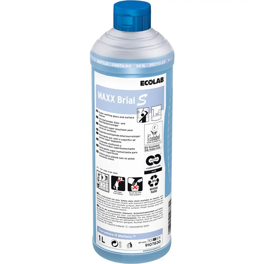 Universalrengøring - Ecolab MAXX Brial S 1L - Med farve/uden parfume - 12 stk