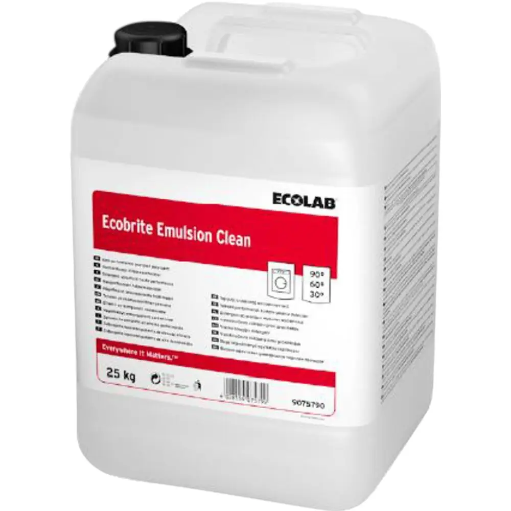 Vaskemiddel flydende Ecolab Ecobrite Emulsion Clean 20 L uden farve og ...