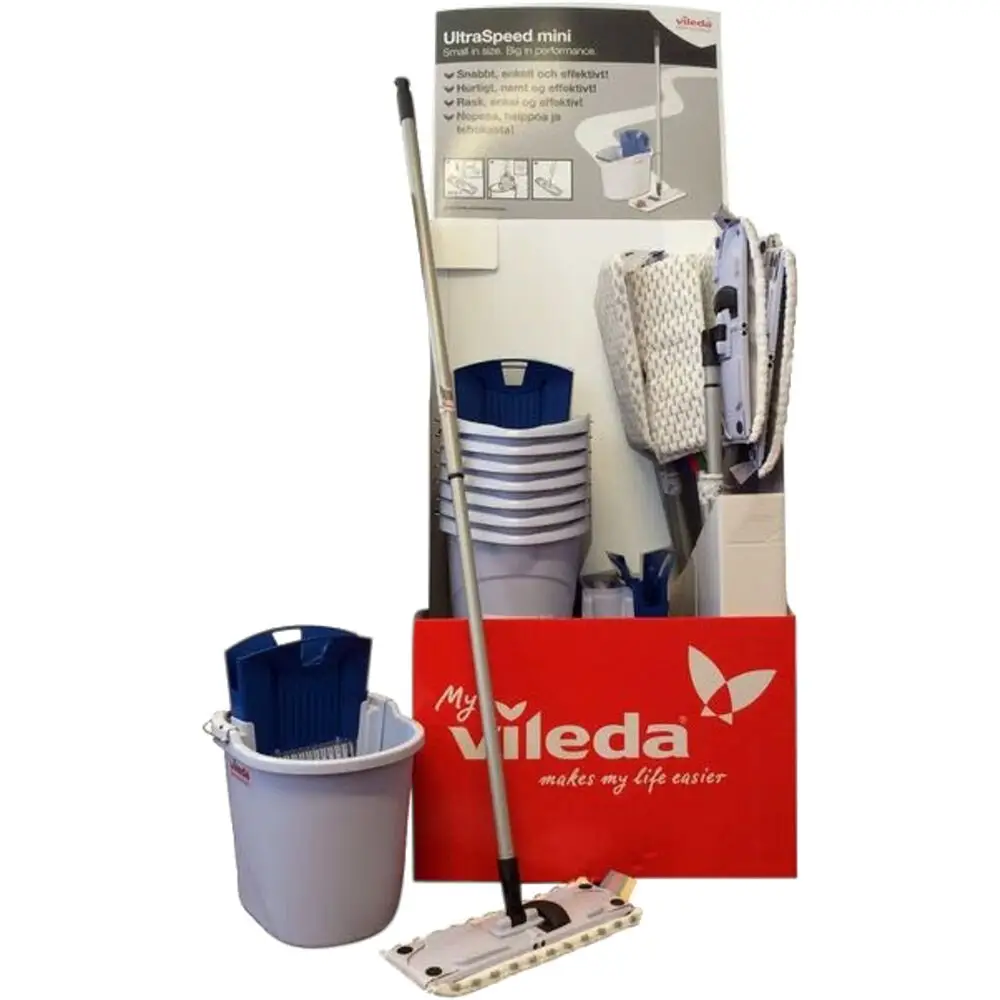 Vileda moppesæt UltraSpeed Mini grå - 8 stk. moppesæt - Køb billigt på ...