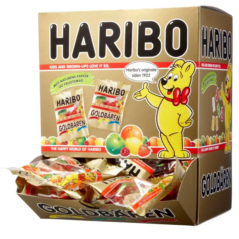 Vingummibamser Display Haribo - 100 poser - Køb billigt på Grafical.dk