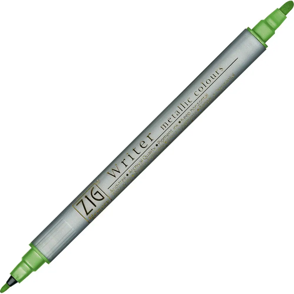 Marker - ZIG Metallic Writer MS-8000 Lysegrøn - Dual tip - Køb billigt ...