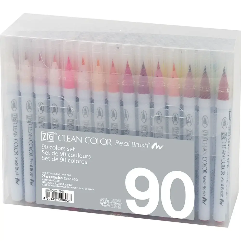 ZIG Zig Clean Color Pensel Pen Sæt m. 90 - Køb billigt på Grafical.dk