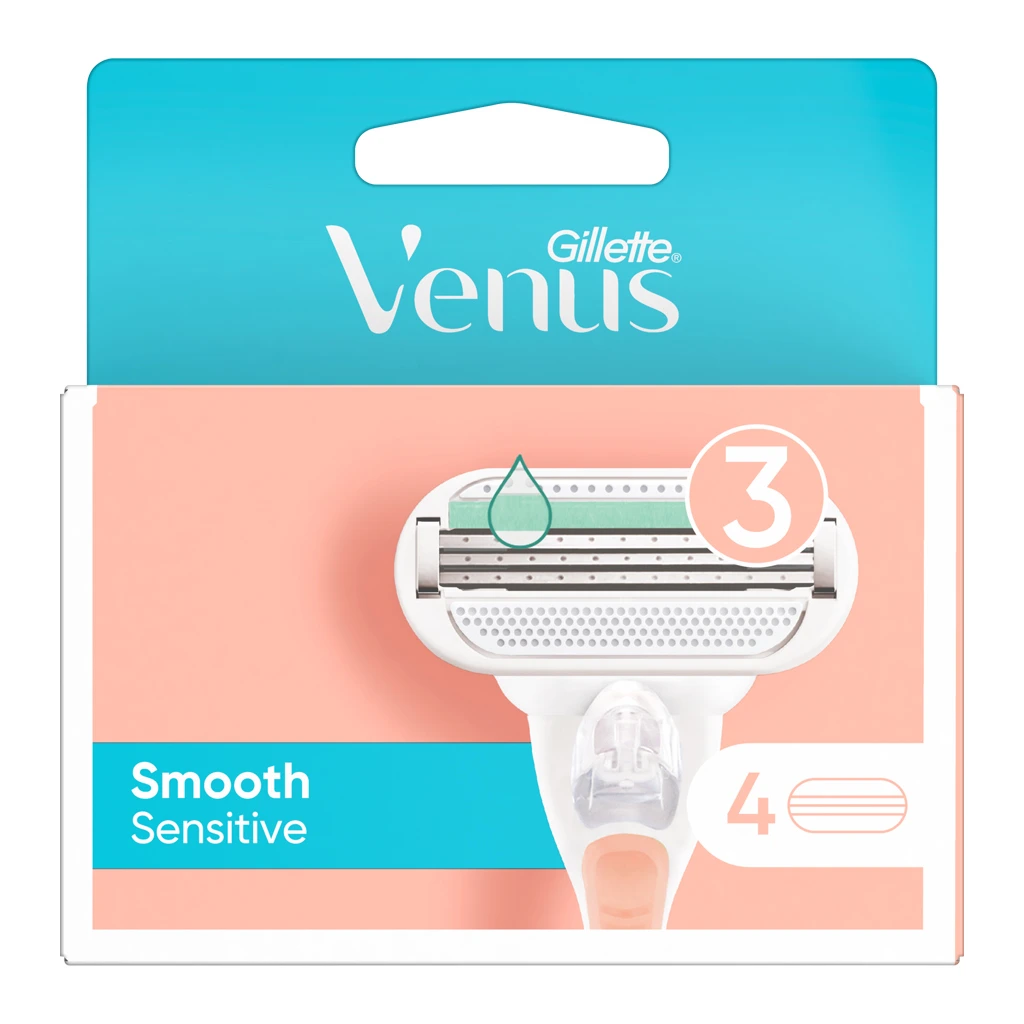 Barberblade Gillette Venus Smooth Sensitive 4 stk