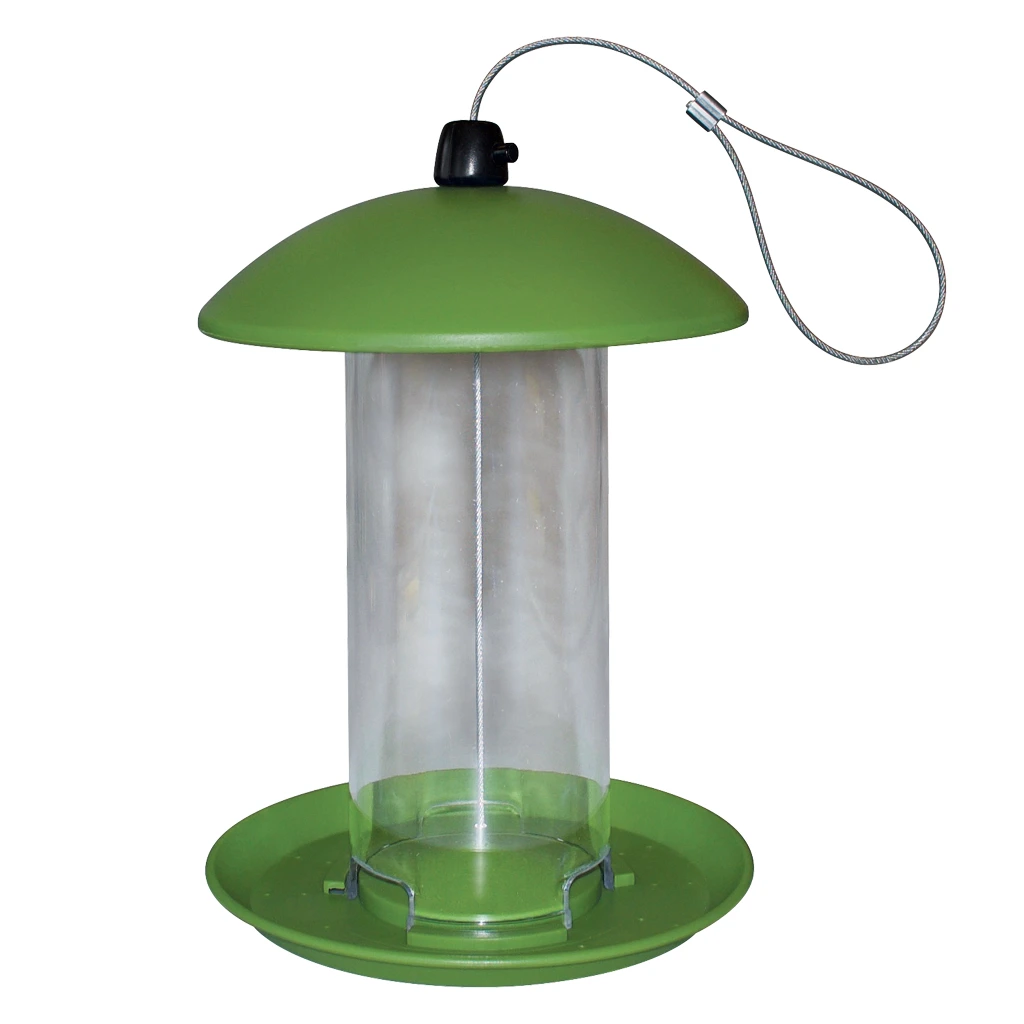 Foderautomat i plast til fuglefrø » Køb online hos LINDS.dk