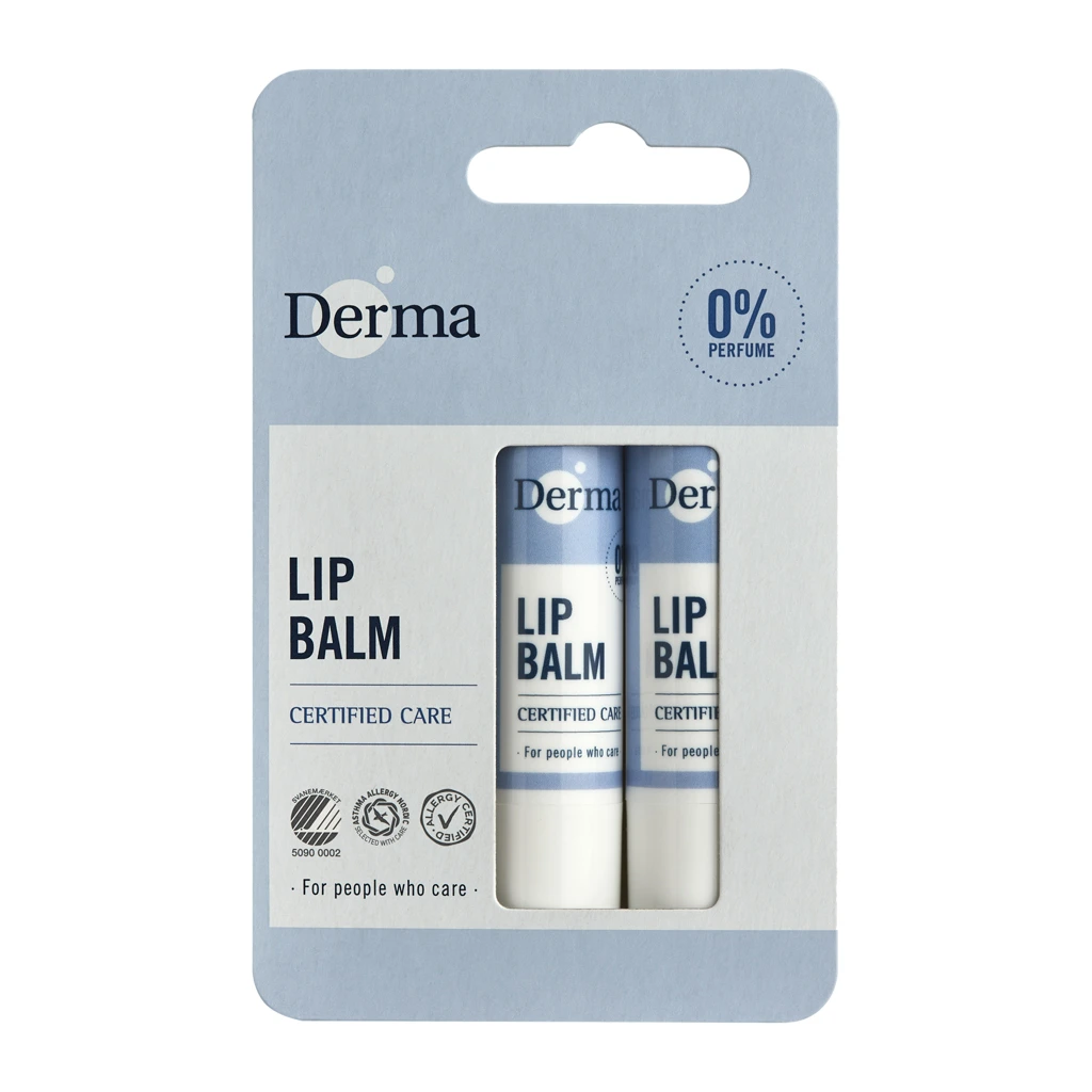 Derma Family Lip Balm | Nærende og fugtgivende læbepomade | 2 x 4,8 gr