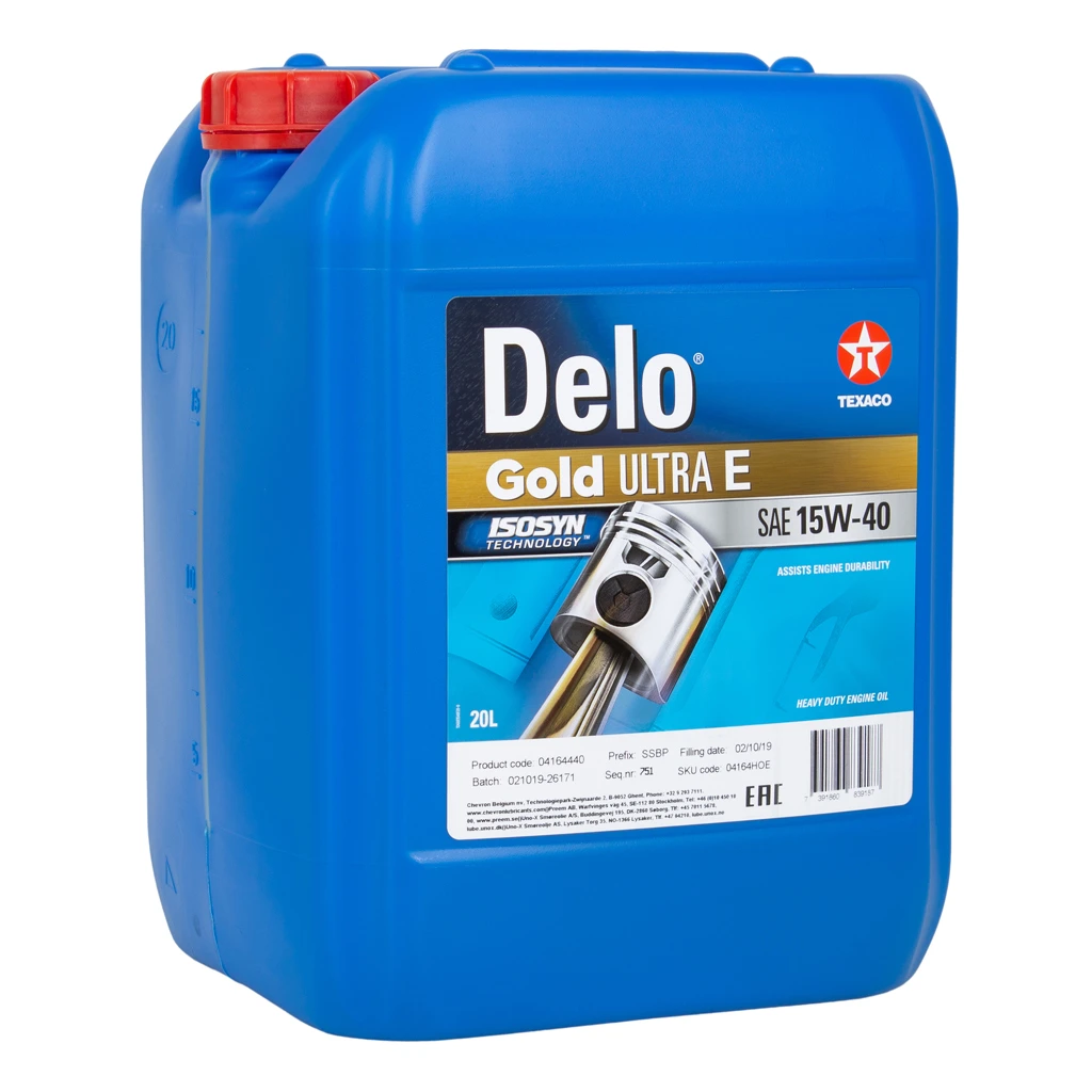 Motorolie Delo Gold Ultra E SAE 15W-40, 20 ltr | Køb hos LINDS