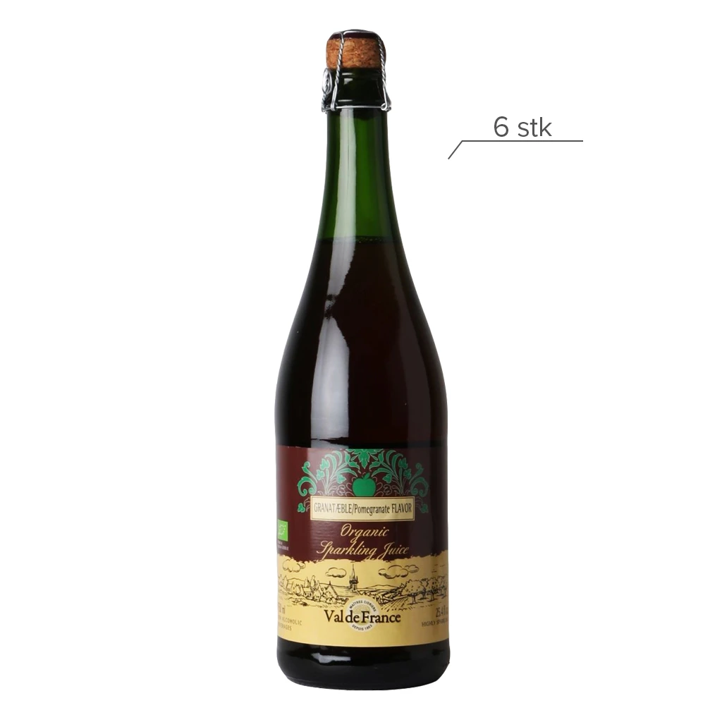 Mousserende Cider Val de France organic alkoholfri, 6 fl