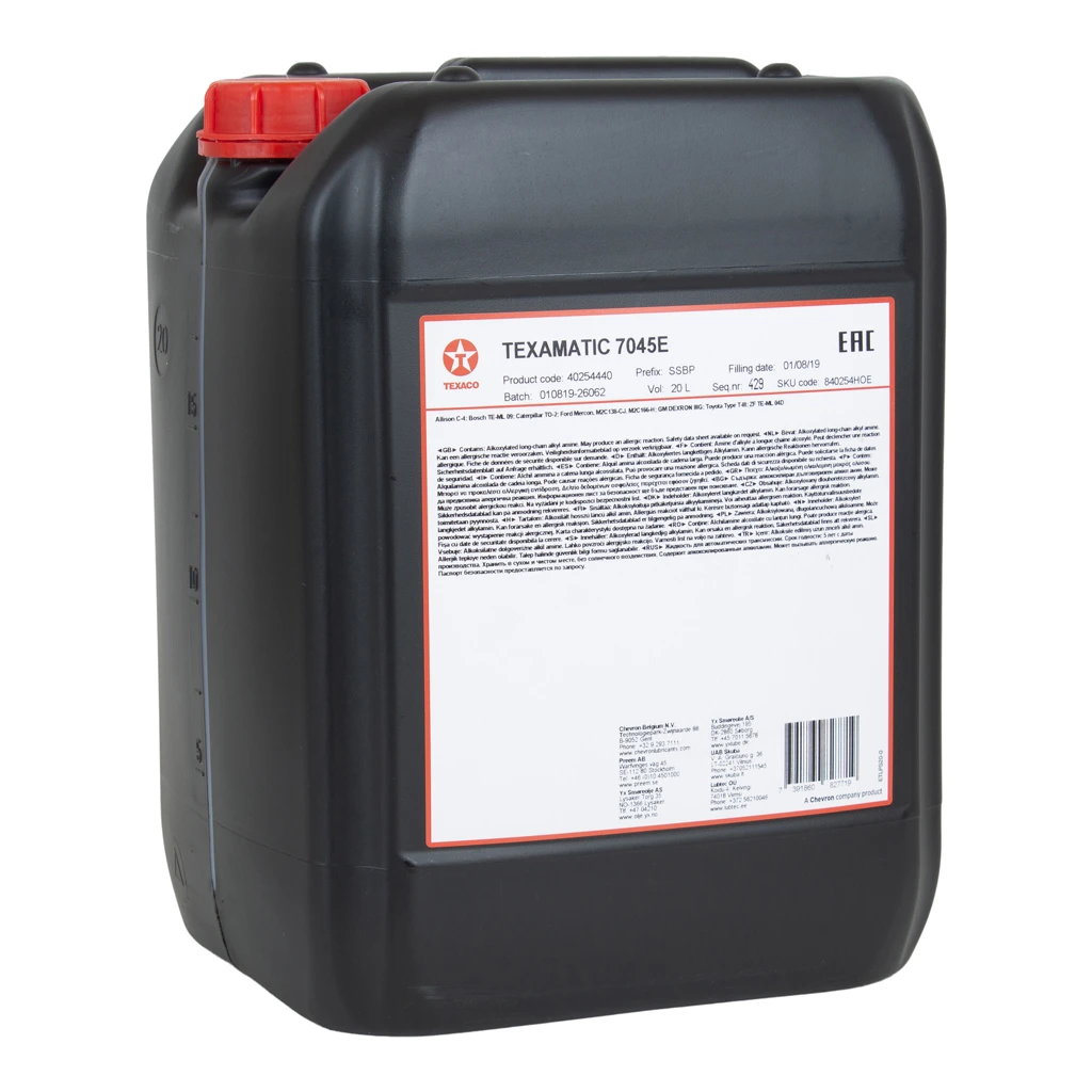 Transmissionsolie Texamatic 7045 E 20 ltr | Køb online hos LINDS.dk