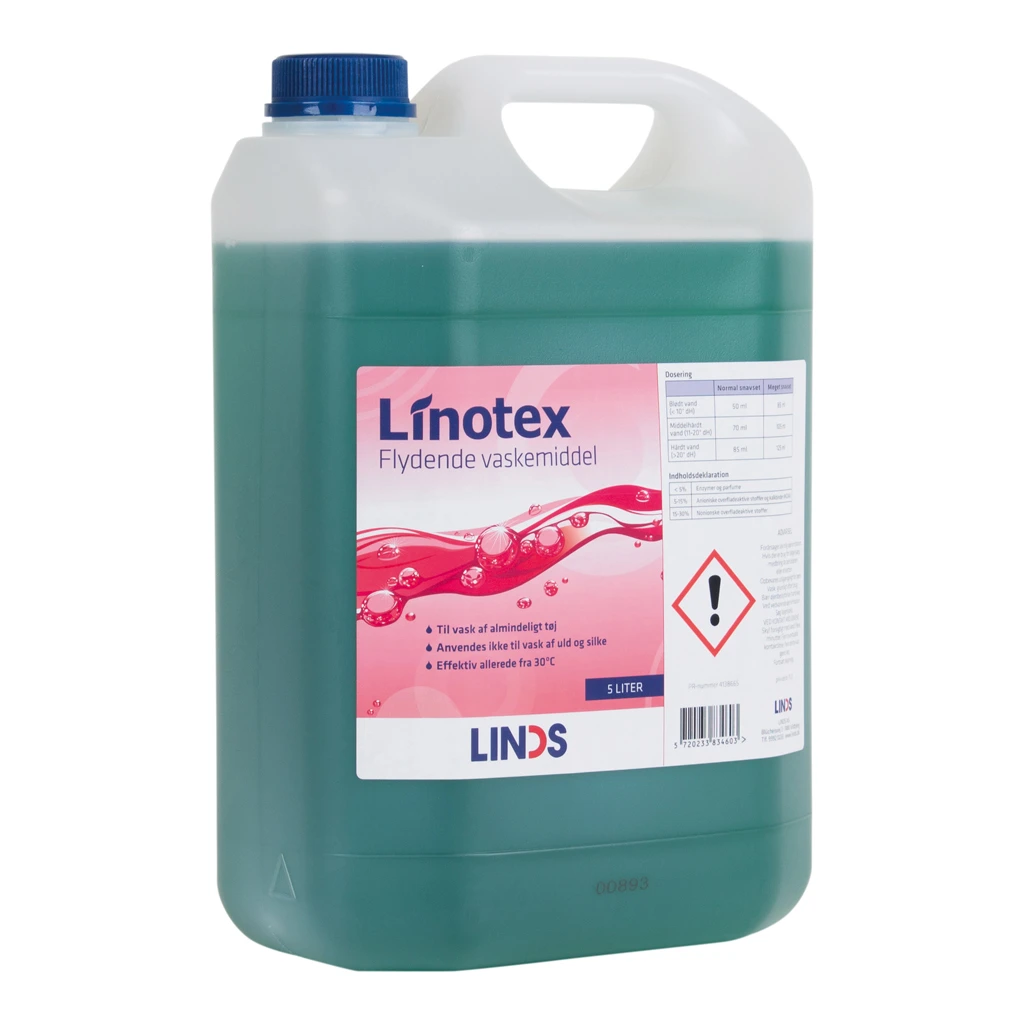 Vaskemiddel Linotex 5 ltr | Velegnet til dit kulørte og sorte tøj