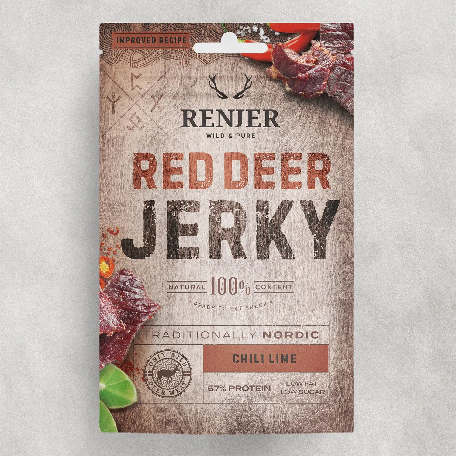 Renjer Nordic Red Deer Jerky Chili & Lime