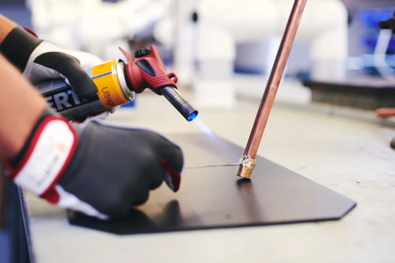 Hårdlodning af kobber og stål til DN13