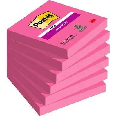 3M Post-it Super Sticky-Notes 76x76 pink - Køb minimum 6 stk. - Køb ...