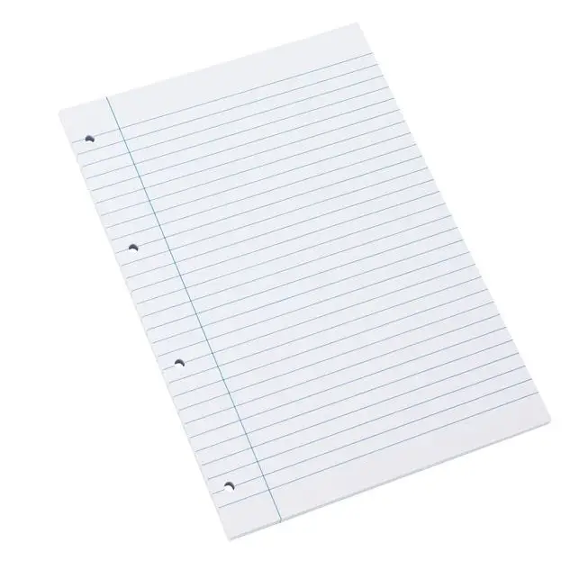 Notesblok A4 linieret med 4 huller - 5 blokke á 100 ark - Køb billigt ...