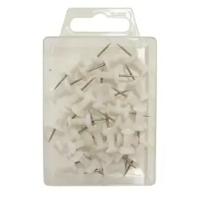 Kortnåle Büngers Push pin 23mm hvid 30 stk - Køb billigt på Grafical.dk