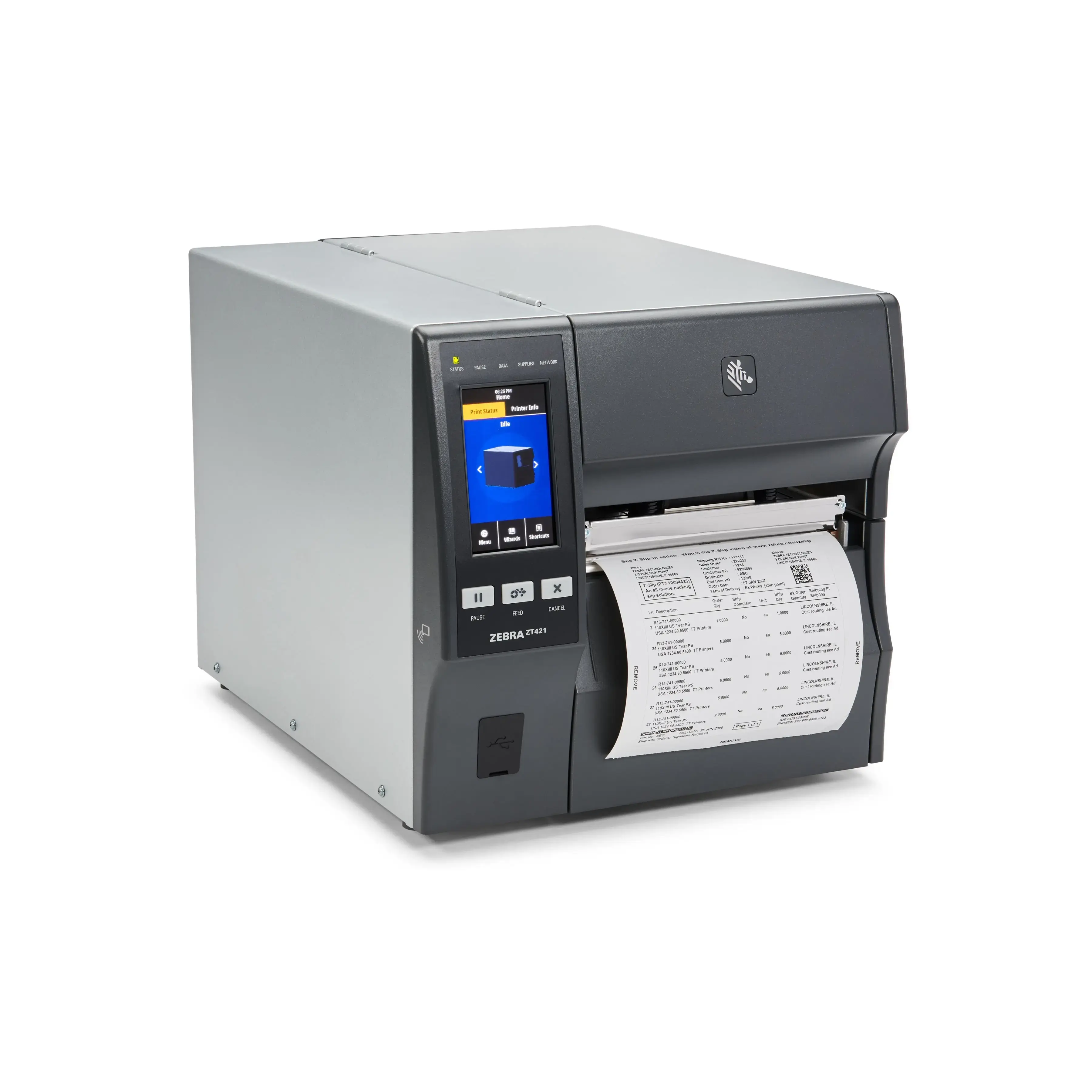 Industri printer Zebra ZT411, 8 dots/mm (203 dpi), disp. colour, RTC ...