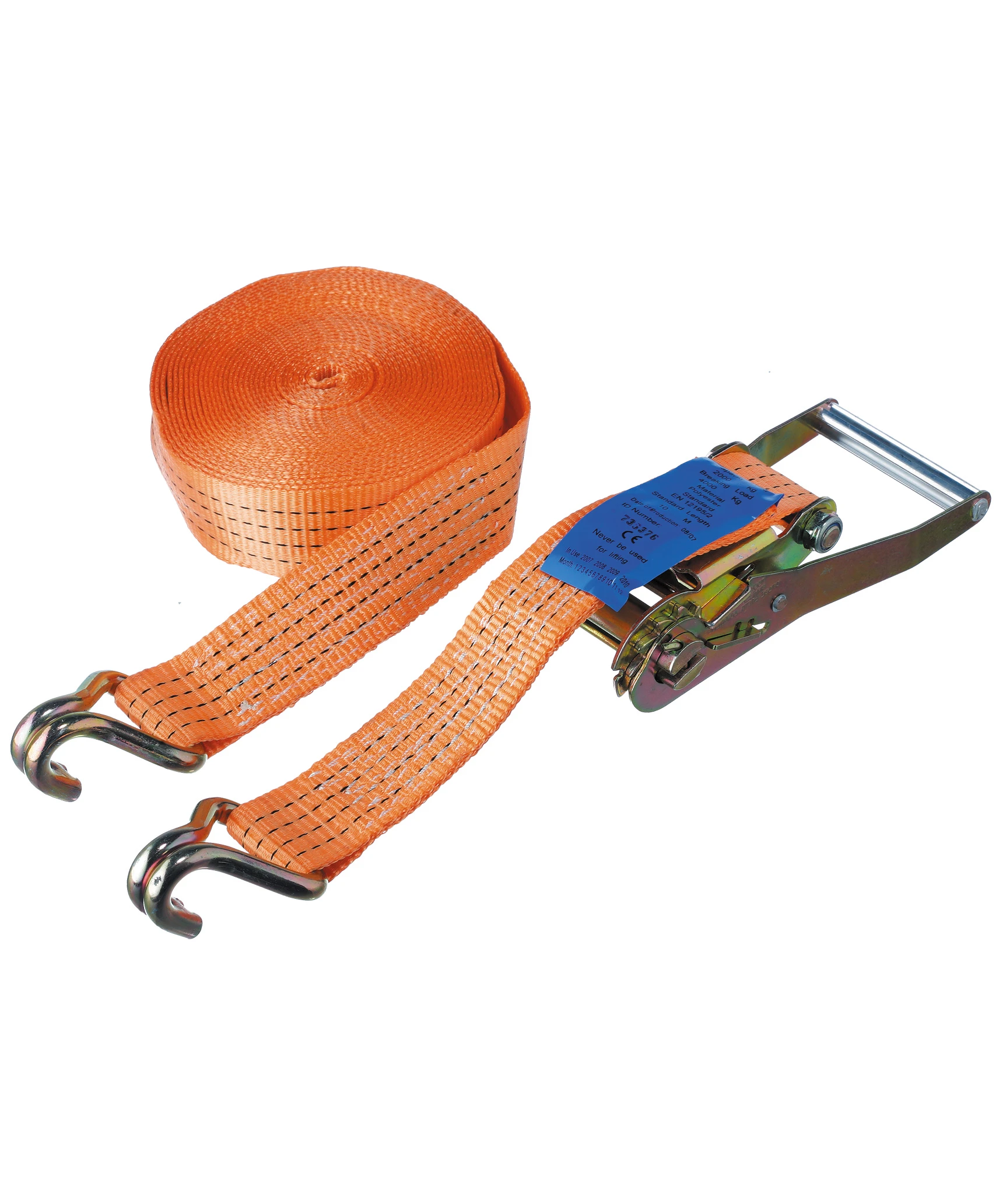 2-delt surring af polyester med krog og spænder 4000 kg