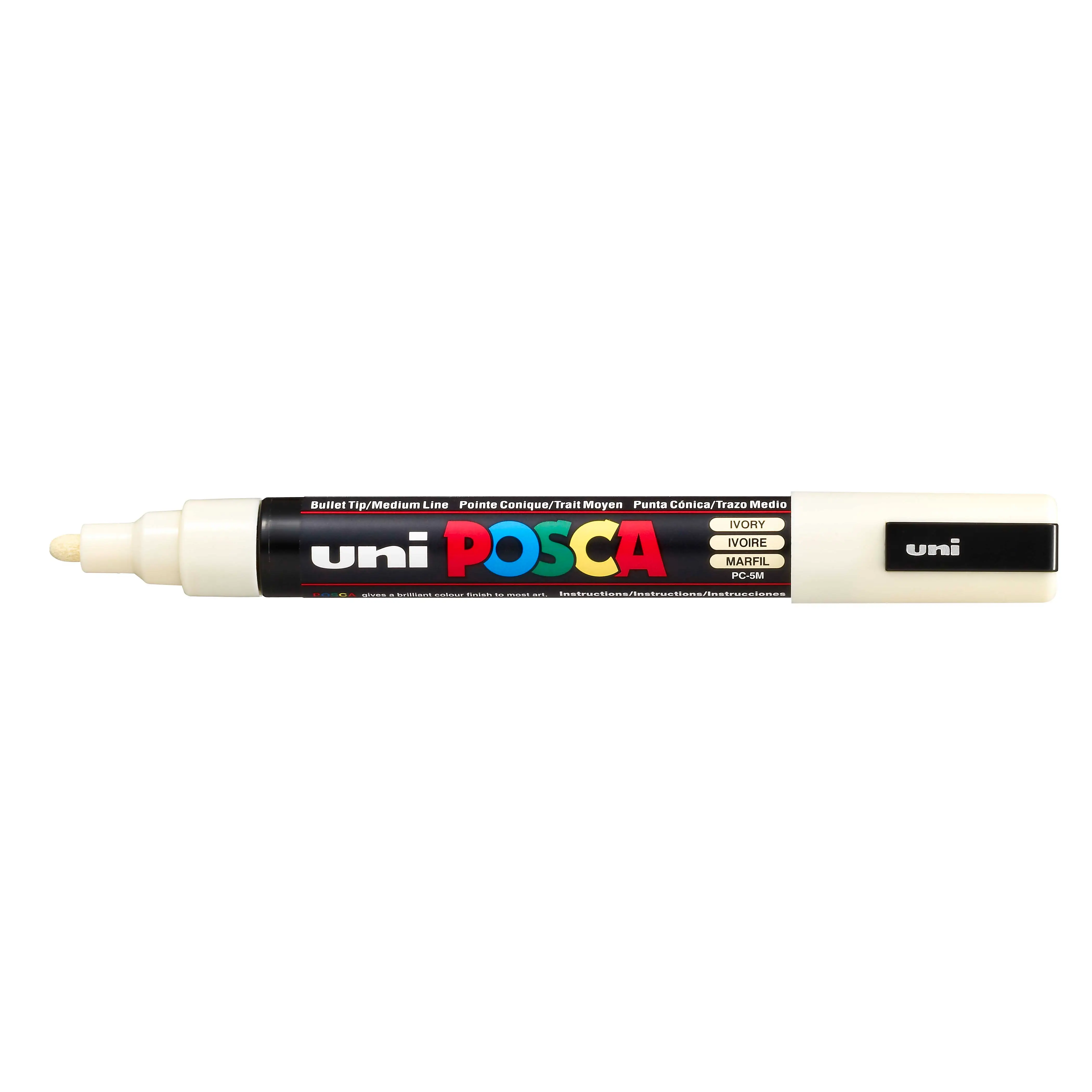 Paint marker Uni Posca PC-5M ivory 1,8-2,5mm - 6 stk - Køb billigt på ...