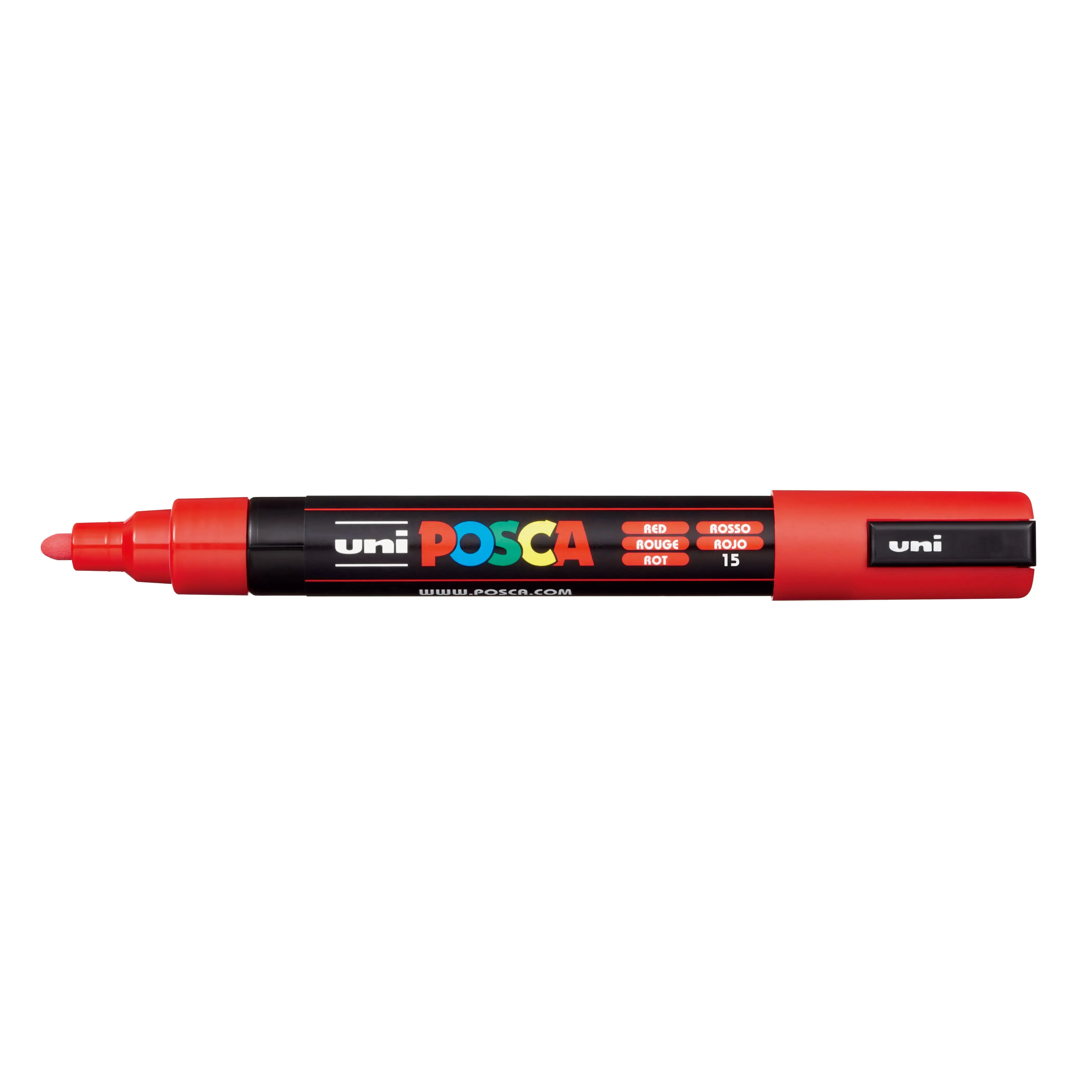 Paint marker Uni Posca PC-5M red 1,8-2,5mm - 6 stk - Køb billigt på ...