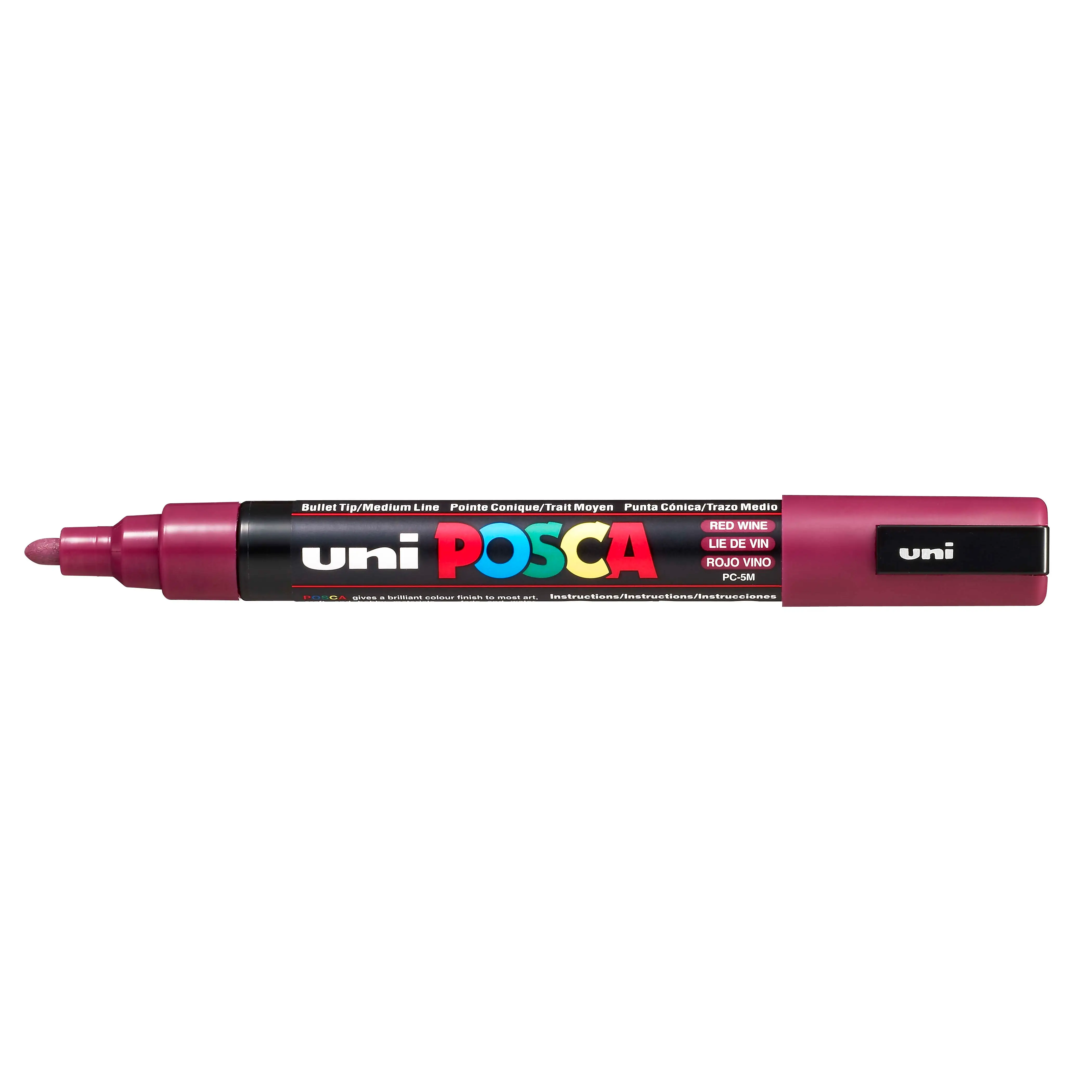 Paint marker Uni Posca PC-5M red wine 1,8-2,5mm - 6 stk - Køb billigt ...