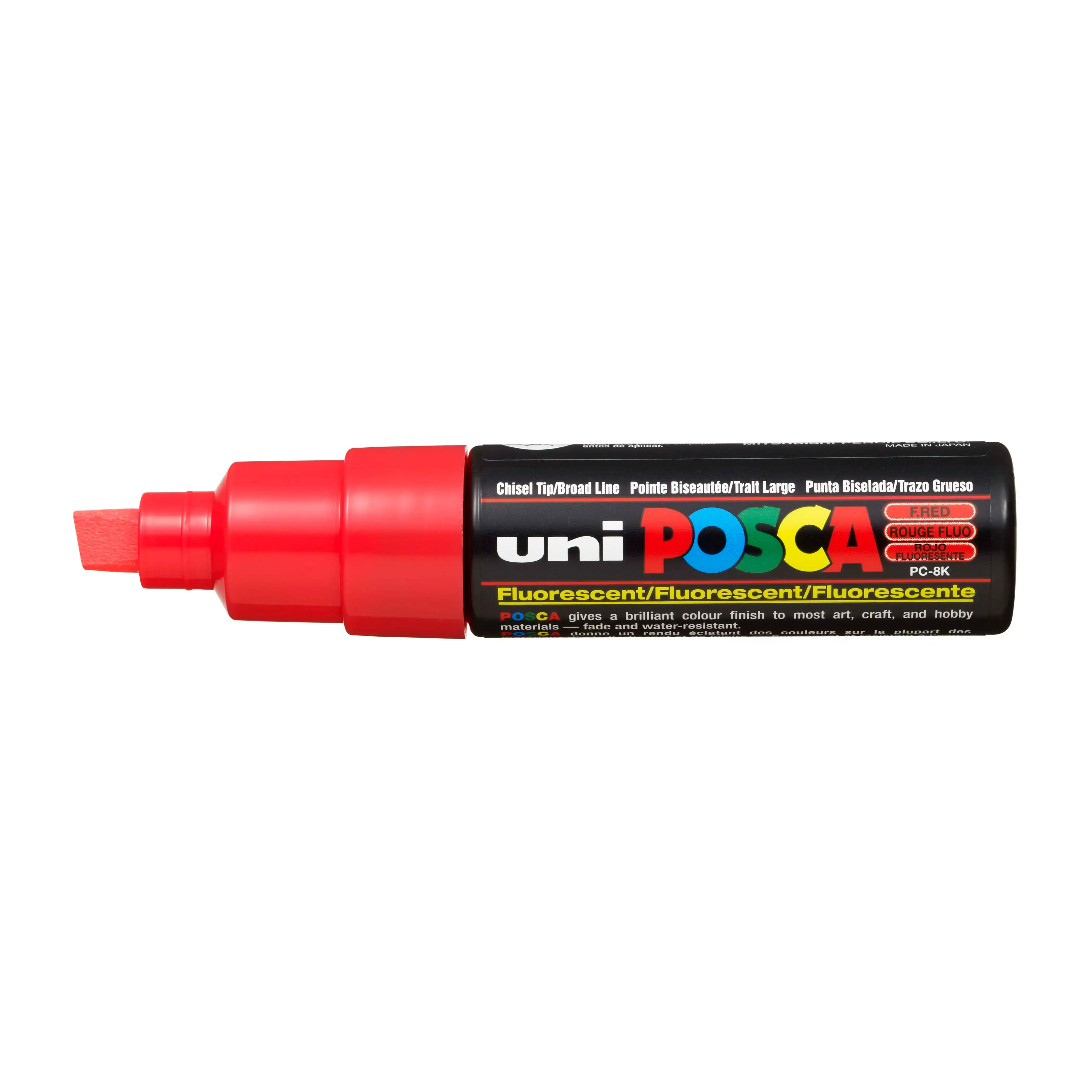 Paint marker Uni Posca PC-8K fluo red 8mm - 6 stk - Køb billigt på ...