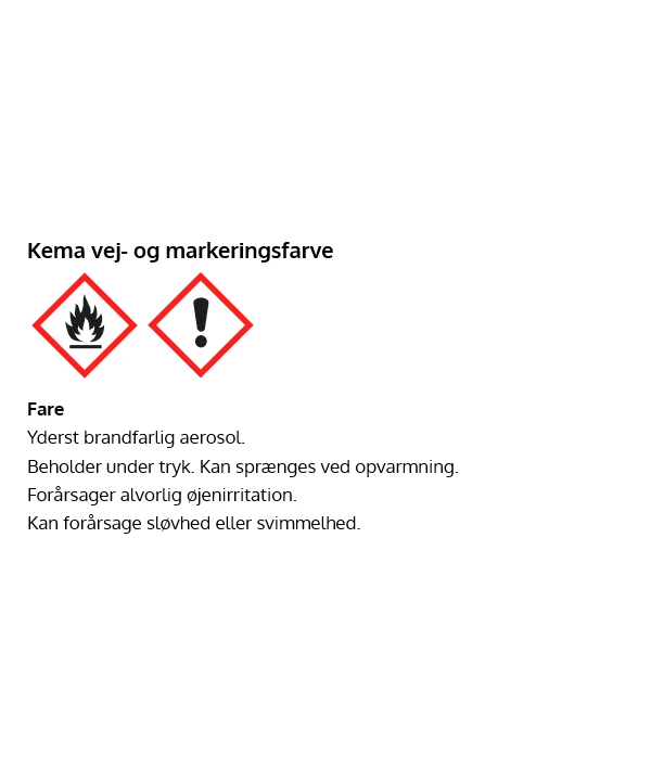 Kema Vej- og Markeringsfarve Spray Gul 600 ml