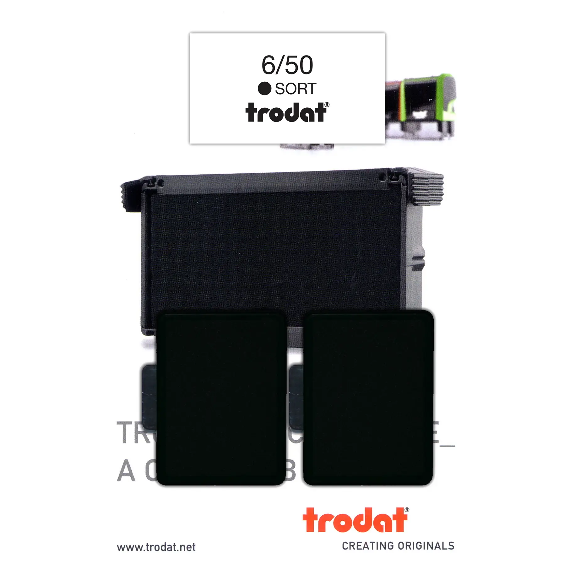 Stempelpude sort 2 pack Trodat - til 5430, 5200, 4430, 4030 med flere 6/50 - Køb billigt på Grafical