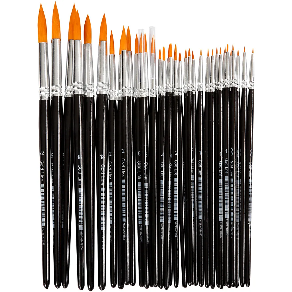 Få den perfekte penselstreg med Gold Line Pensel i assorterede størrelser