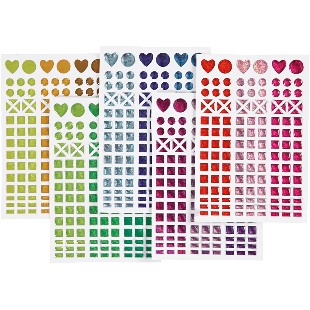 Mosaik stickers i diam. 8-14 mm - Køb nu!