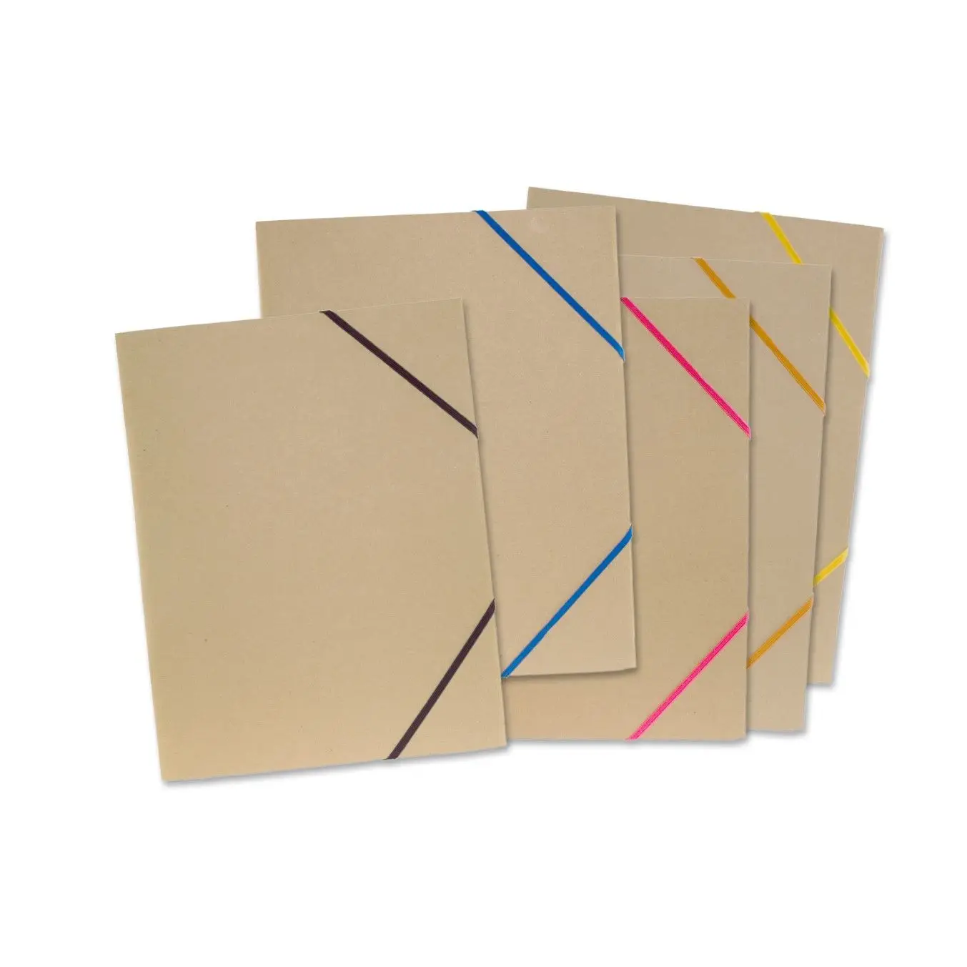 Kartonmapper A4 med 3 klapper og elastik BNT brun - 48 stk - Køb ...