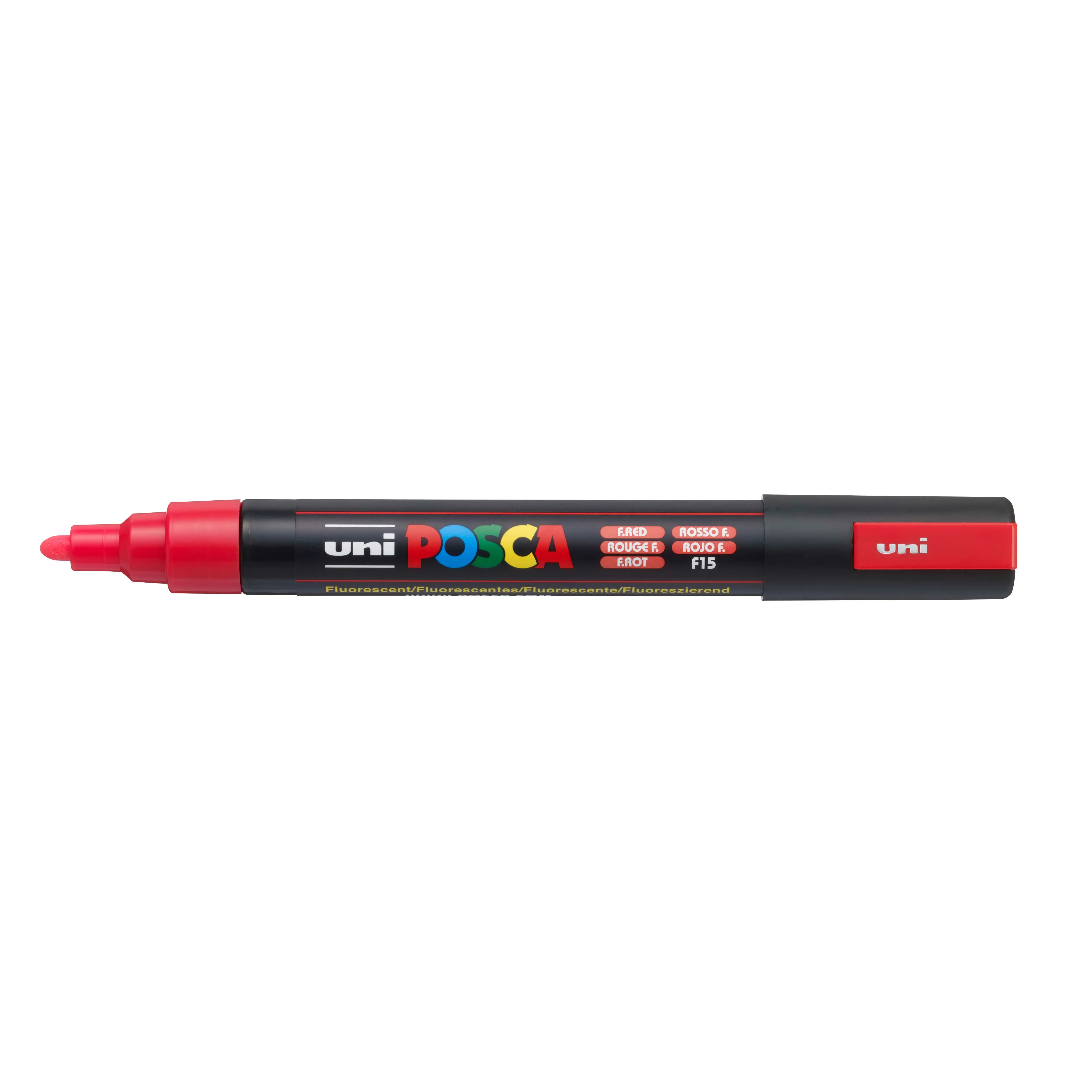 Paint marker Uni Posca PC-5M fluo red 1,8-2,5mm - 6 stk - Køb billigt ...