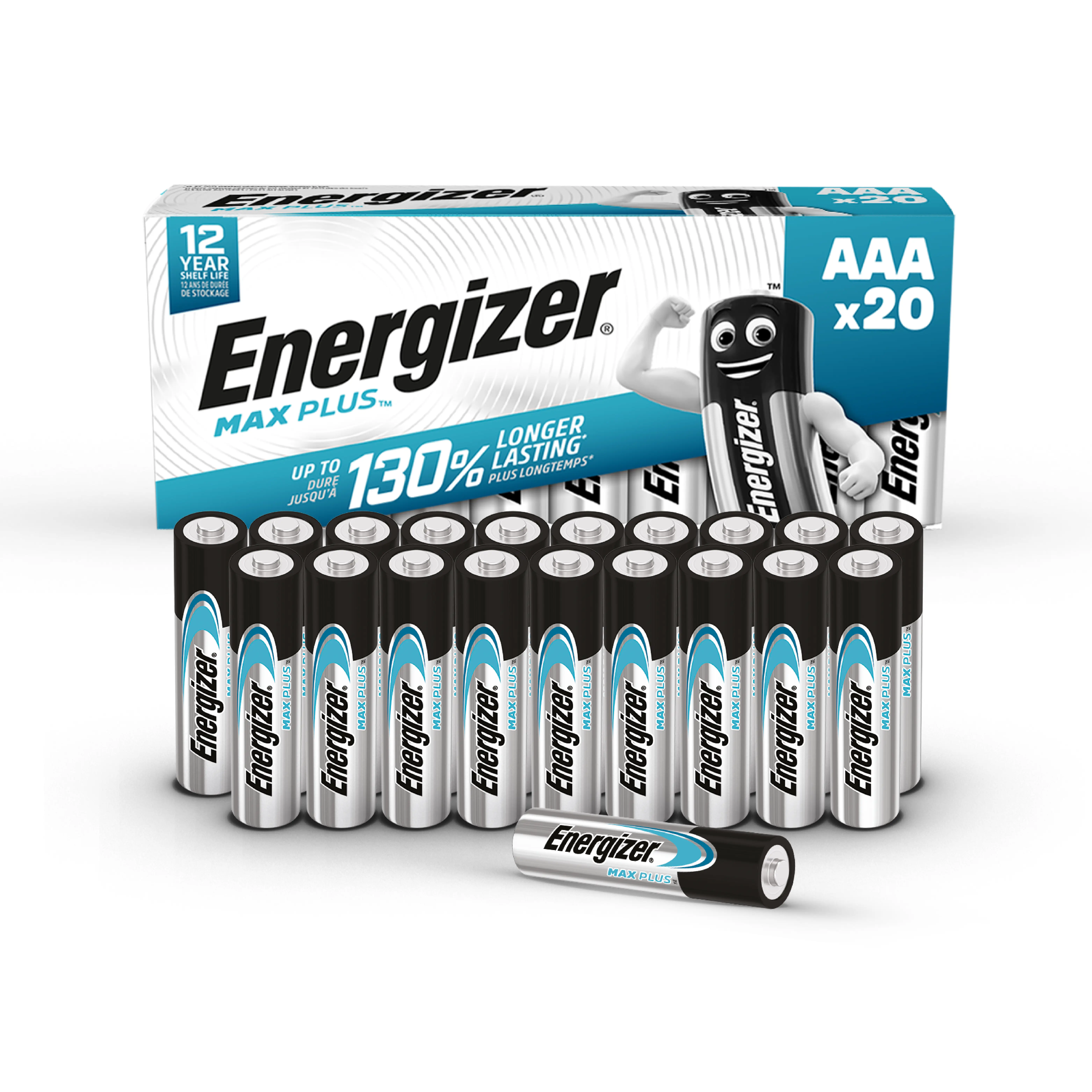 AAA Batterier - Energizer Max Plus - 20 stk - Køb billigt på Grafical.dk