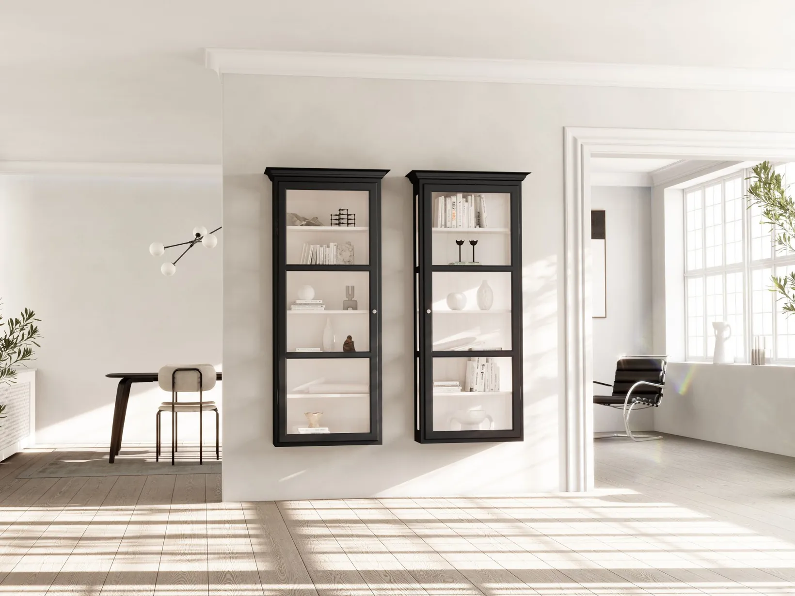 Nu på TILBUD - Lindebjerg Design Dark Oak N4 vitrineskab - bolighuset.dk