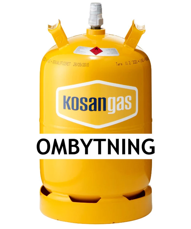 Kosangas 11 kg gas ved ombytning af stålflaske (afhentet)