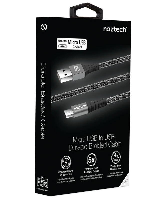 Naztech Micro USB ladekabel