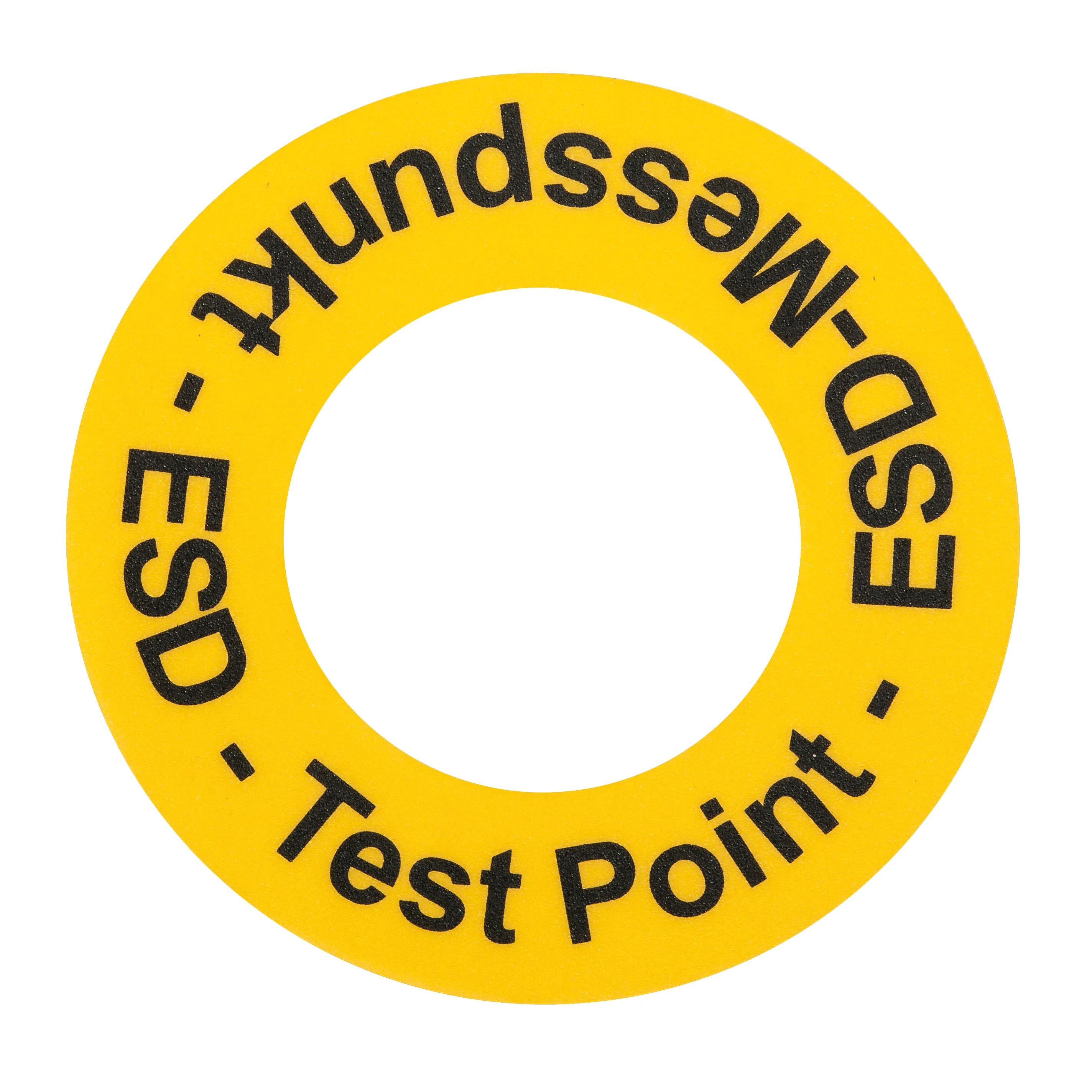 Gulvmarkeringslabel ESD Test Point