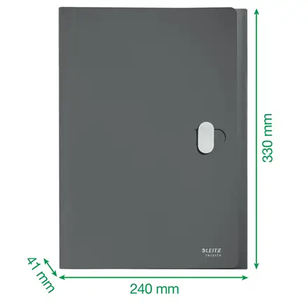 Projektmappe A4 Leitz Recycle PP grøn - 5 stk - Køb billigt på Grafical.dk
