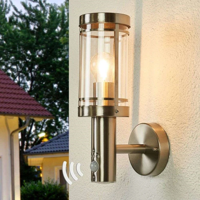 Djori Outdoor Wall Lamp w Sensor Steel Lindby Buy online