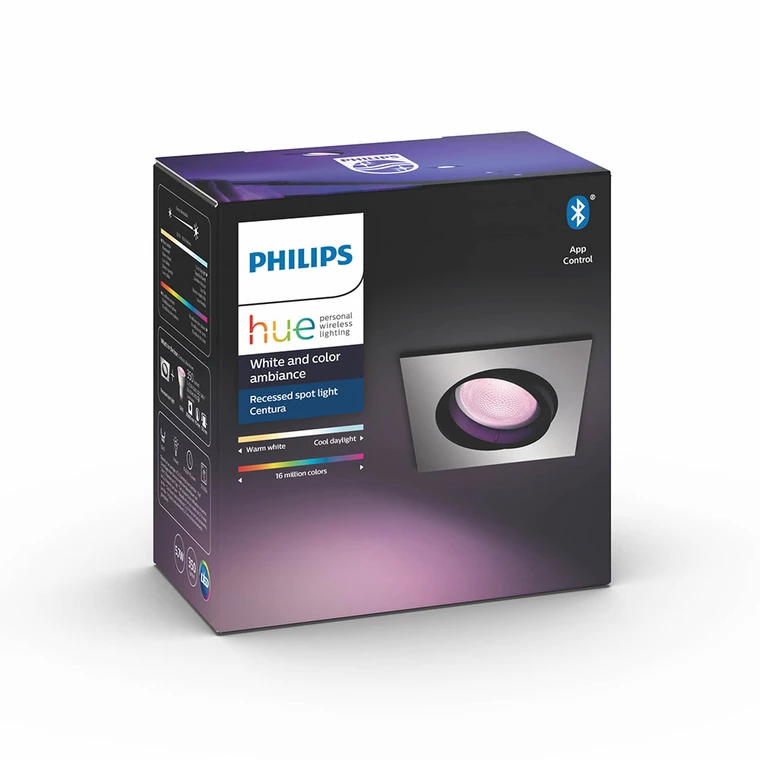 Centura Recessed Alu Squared Bluetooth White Color Amb. Philips Hue Buy online