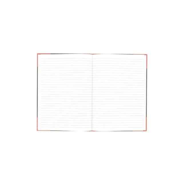 Kinabog Bantex med linjer A4 sort/rød 96 blade 70g - 6 stk - Køb ...