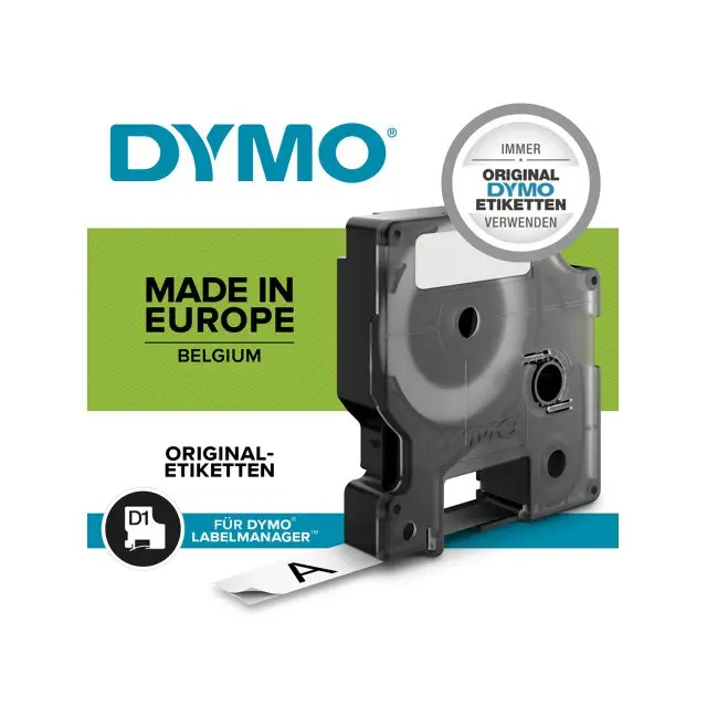 Labeltape - DYMO D1 45015 - 12mm - Rød på hvid - Plast - Køb billigt på ...