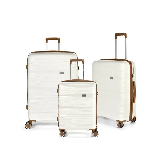Kuffertsæt RW Travel Alfrida hvid 20”/24”/28” PP-plast med TSA-lås ...