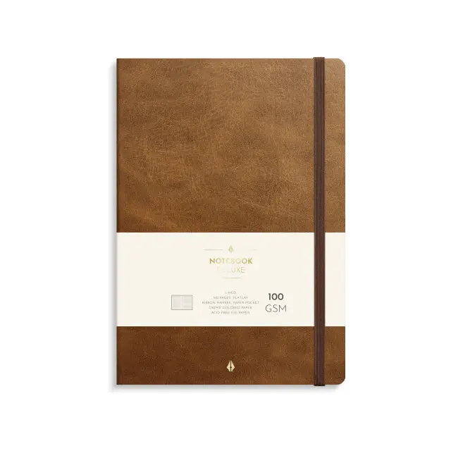 Notebook Deluxe B5 brown - Køb billigt på Grafical.dk
