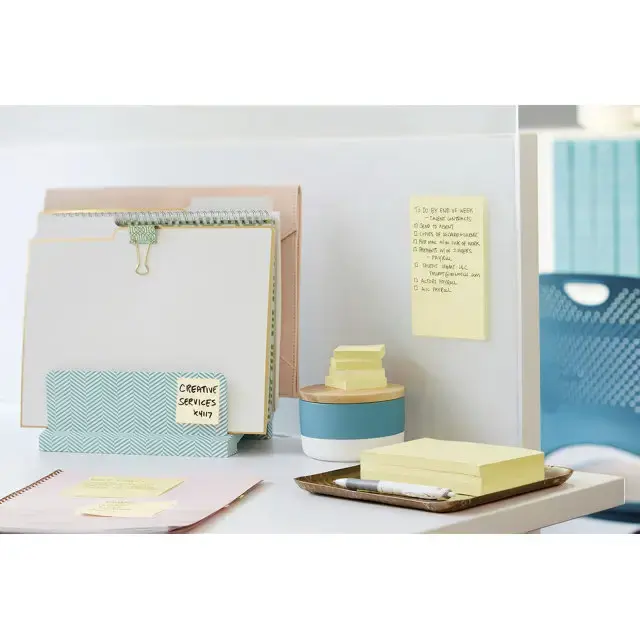 Post-it blok Super Sticky Canarygul 76x76mm 12 stk - Køb billigt på ...