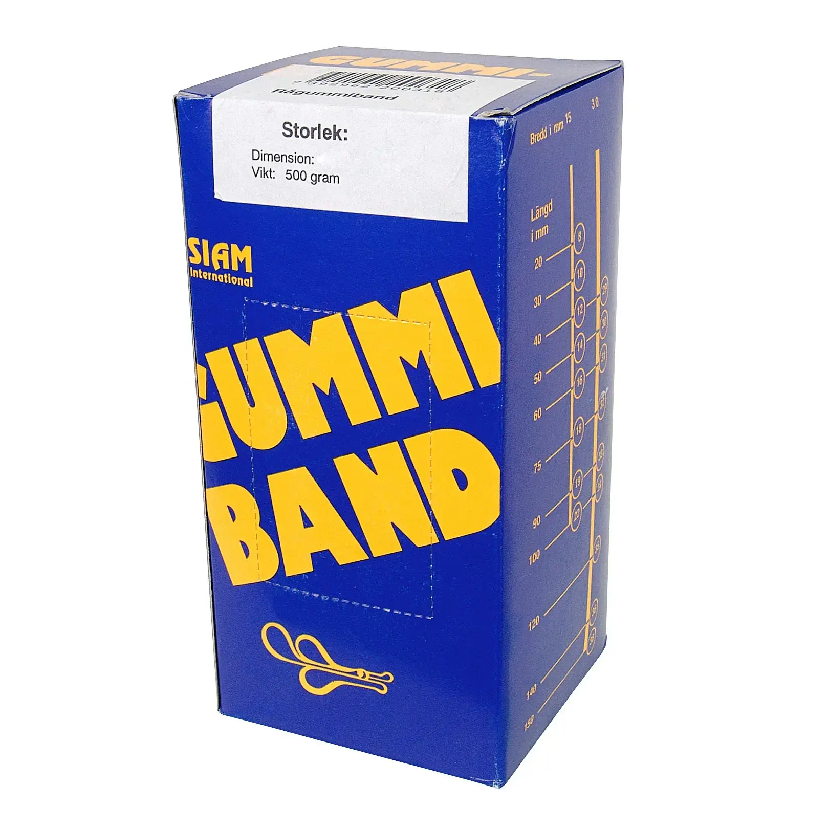Gummibånd - Siam Rubber - Nr. 18 - 75 x 1,5 mm - Natur - 500 g - Køb ...