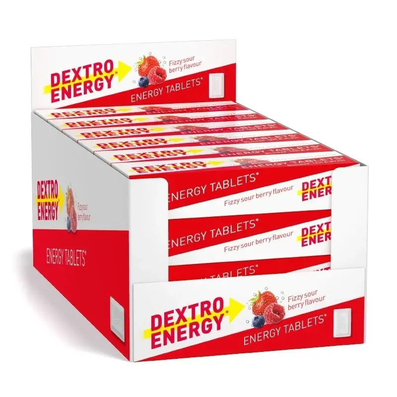 Dextro Energy Fizzy Sour Berry druesukker | 24-pak