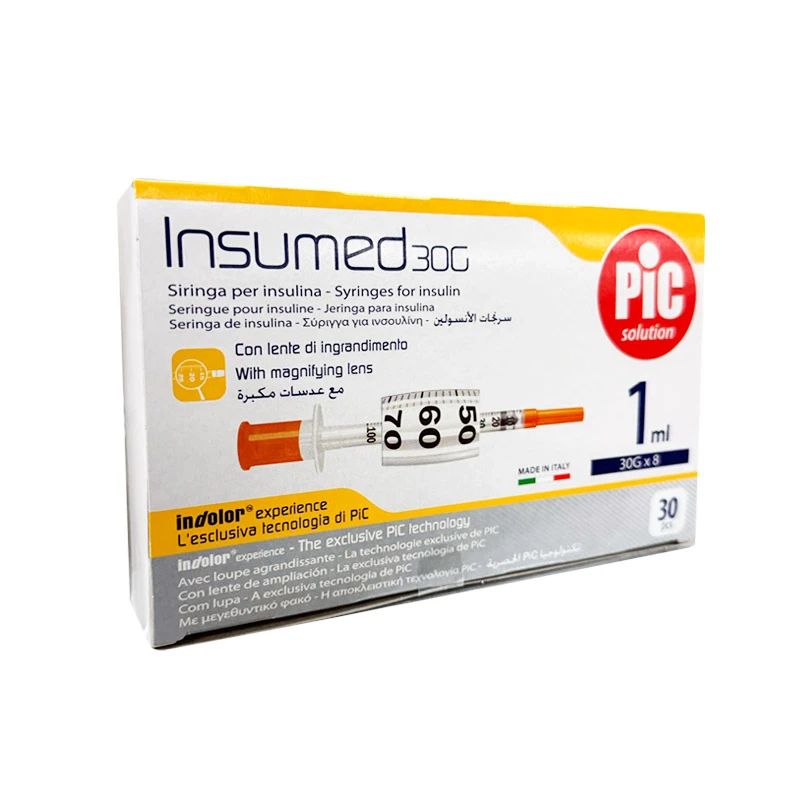 Insumed sprøjte 0,3 x 8 mm/1 ml.