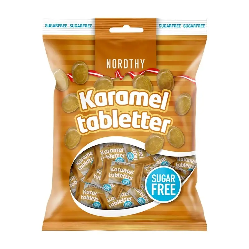 Nordthy karameltabletter, 125 g | Sukkerfri | Køb på mitliv.dk